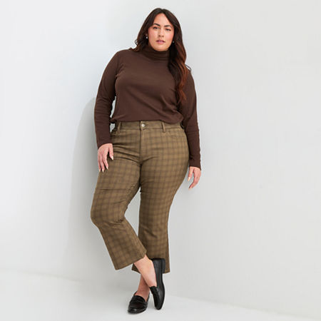 Click here for St. Johns Bay Womens Flare High Rise Plus Cropped... prices