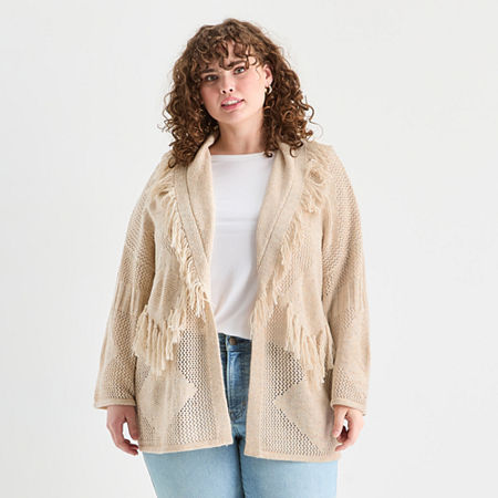 Click here for Frye and Co. Womens Open Front Plus Cardigan  2x... prices