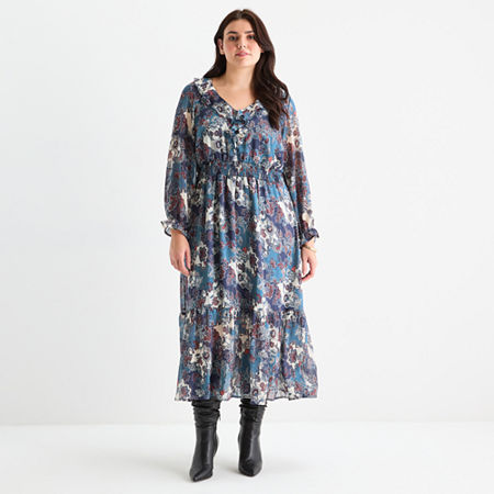 Click here for Frye and Co. Womens Floral Plus Maxi Dress  3x  Be... prices