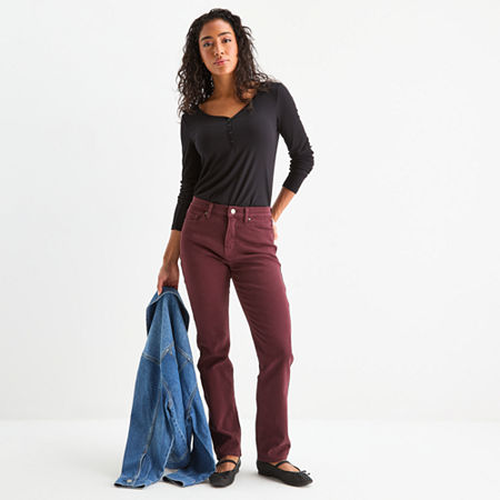 Click here for a.n.a Womens High Rise Slim Fit Jean  16  Red prices