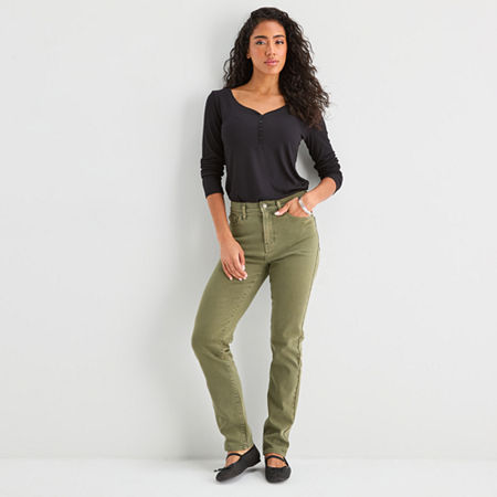 Click here for a.n.a Womens High Rise Slim Fit Jean  16  Green prices