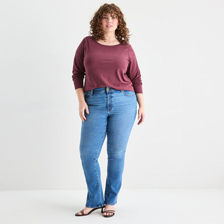 Click here for a.n.a Womens Round Neck Long Sleeve Adaptive Plus... prices