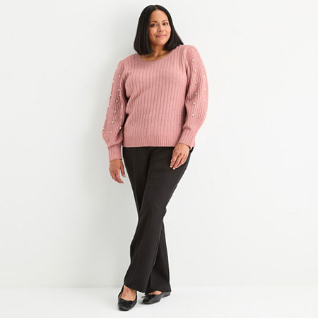 Click here for Liz Claiborne Plus Womens Crew Neck Embellished Lo... prices