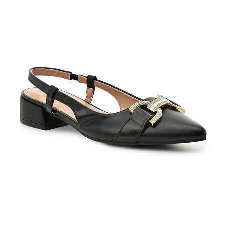 Click here for Nicole Miller Puddie Womens Pointed Closed Toe Blo... prices