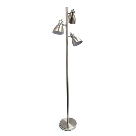 Click here for Simple Designs Brushed Nickel Metal 3-Light Tree F... prices