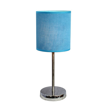 Click here for Simple Designs Chrome Mini Basic Table Lamp w/Fabr... prices