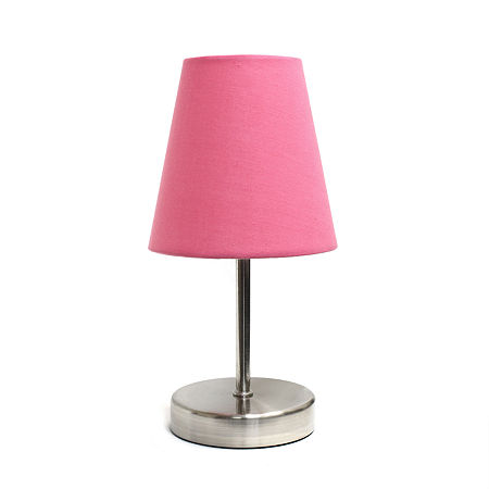 Click here for Simple Designs Sand Nickel Mini Basic Table Lamp w... prices