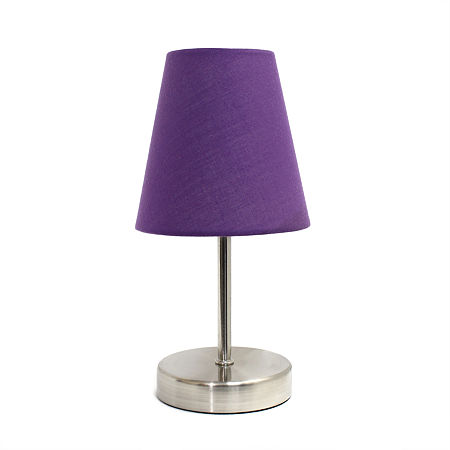 Click here for Simple Designs Sand Nickel Mini Basic Table Lamp w... prices