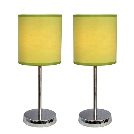 Click here for Simple Designs Chrome Mini Basic Table Lamp w/Shad... prices