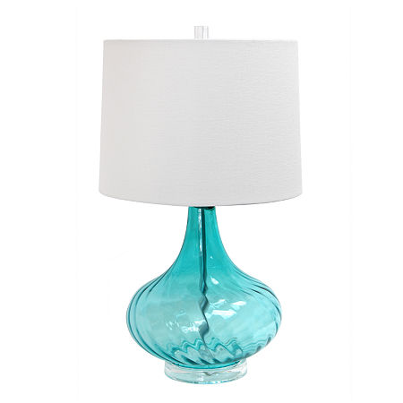 Click here for Elegant Designs Glass Table Lamp w/Fabric Shade prices