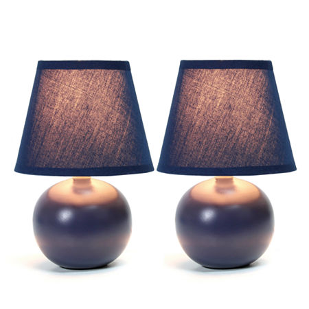 Click here for Simple Designs Mini Ceramic Globe Table Lamp - Set... prices