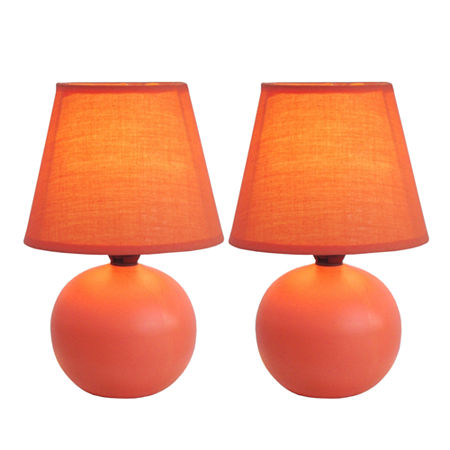 Click here for Simple Designs Mini Ceramic Globe Table Lamp - Set... prices
