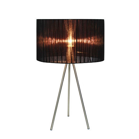 Click here for Simple Designs Silk Sheer Shade Brushed Nickel Tri... prices