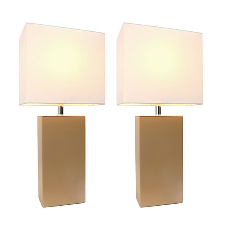 Click here for Elegant Designs(tm) Modern Leather Table Lamps - S... prices