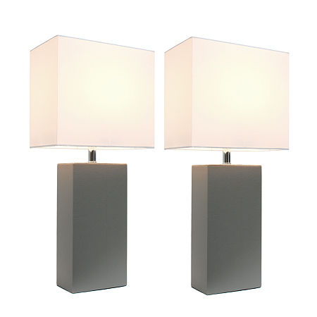 Click here for Elegant Designs(tm) Modern Leather Table Lamps - S... prices