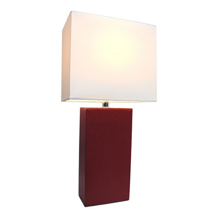 Click here for Elegant Designs Modern Leather Table Lamp with Whi... prices