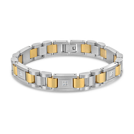 Click here for Mens Stainless Steel Solid 8 3/4 Inch Link Bracele... prices