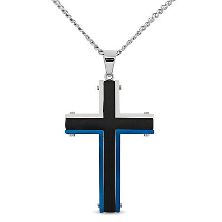Click here for Mens Cross Pendant Necklace  One Size prices