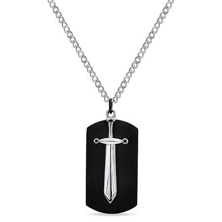 Click here for Mens Dog Tag Pendant Necklace  One Size prices