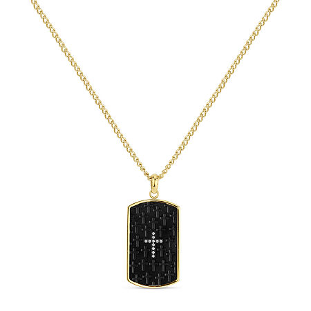 Click here for Mens 1/10 CT. T.W. White Cubic Zirconia Dog Tag Pe... prices
