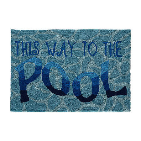 Click here for Liora Manne Frontporch This Way To The Pool Aqua 2... prices