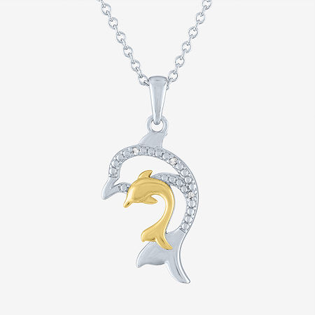 Click here for Mother And Baby Dolphin Womens Diamond Accent Natu... prices