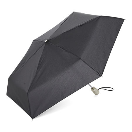 Totes Water Repellent Auto Open Close Folding Umbrella - Black