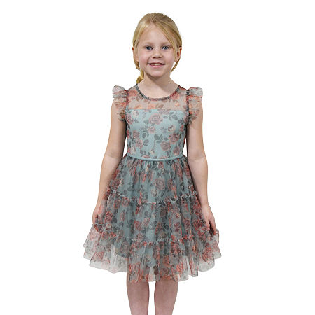 Click here for Lilt Little & Big Kid Girls Short Sleeve Ruffled S... prices