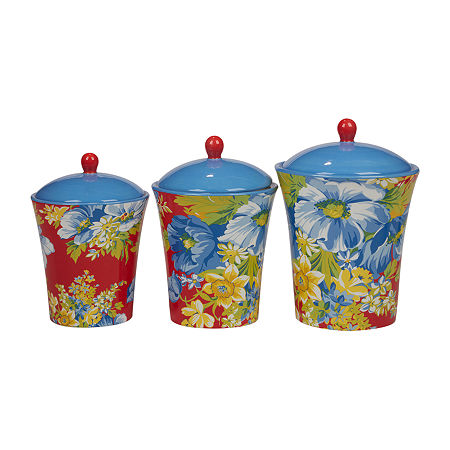 Certified International Blossom Set of 3 Canisters - Miscellaneous