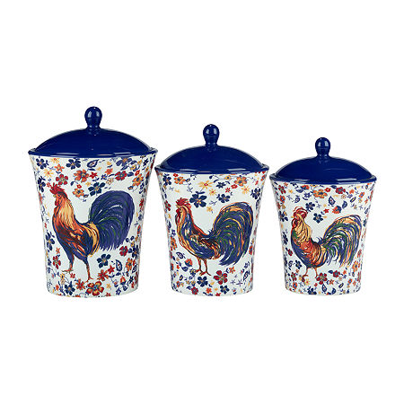 Certified International Morning Rooster Set of 3 Canisters - Miscellaneous