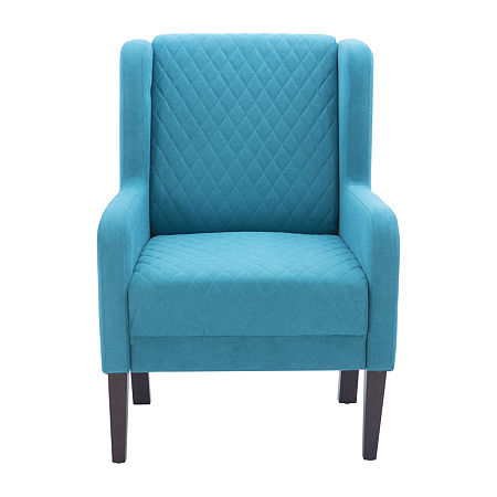 Click here for Leckie Upholstered Wingback Chair  One Size  Blue prices