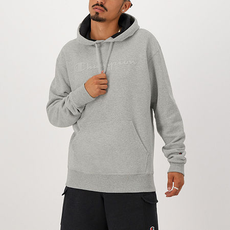 Champion Mens Logo Graphic Pullover Hoodie - Oxford Gray