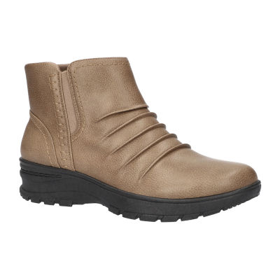Easy Works By Easy Street Womens Autumn Flat Heel Booties, Color: Taupe ...