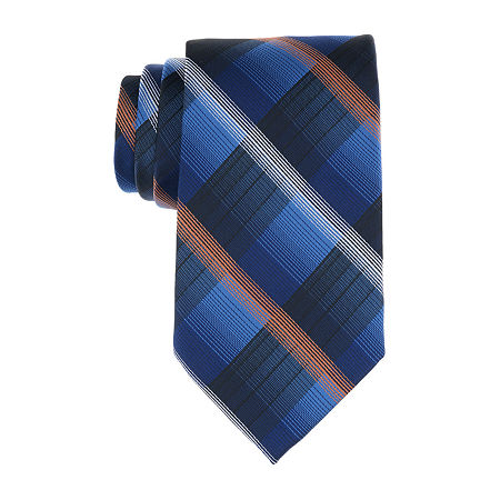 Click here for Stafford Page Plaid Tie  One Size  Blue prices