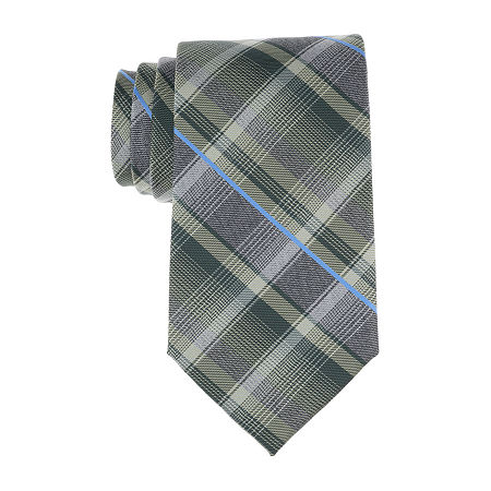 Click here for Stafford Avery Plaid Tie  One Size  Green prices