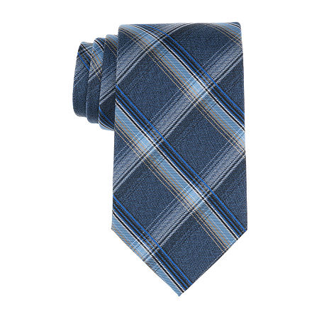 Click here for Stafford Pitman Plaid Tie  One Size  Blue prices