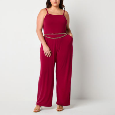 Bold Elements Womens Sleeveless Jumpsuit-Plus, Color: Ladybug Red ...
