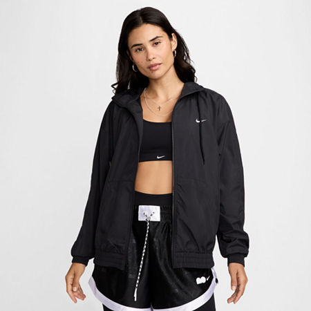 Nike Womens Hooded Lightweight Windbreaker  Small  Black