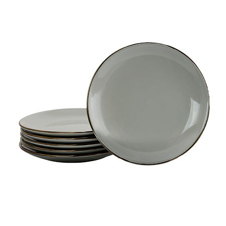Click here for Elama Tahitian Sand 6-pc. Stoneware Salad Plate  O... prices