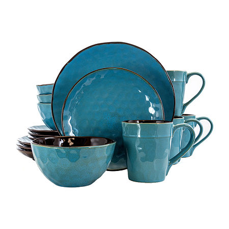 Click here for Elama Sea Glass 16-pc. Stoneware Dinnerware Set  O... prices