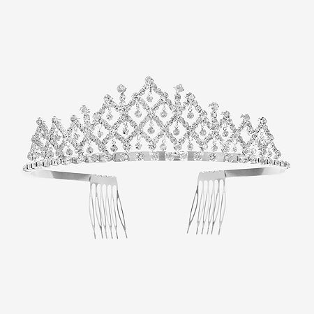 Click here for Monet Jewelry Silver Tone Crystal Tiara  One Size... prices