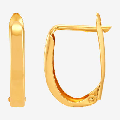 14K Gold 14mm Round Hoop Earrings - JCPenney