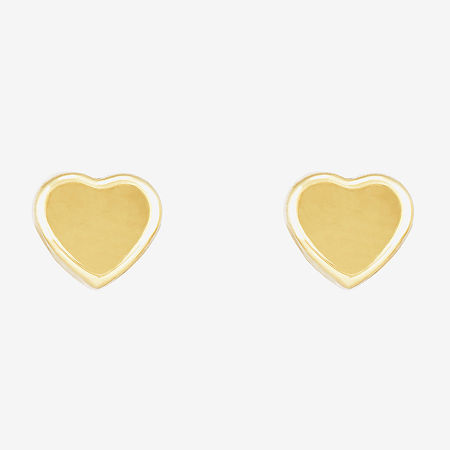 Click here for 14K Gold 7mm Heart Stud Earrings  One Size prices