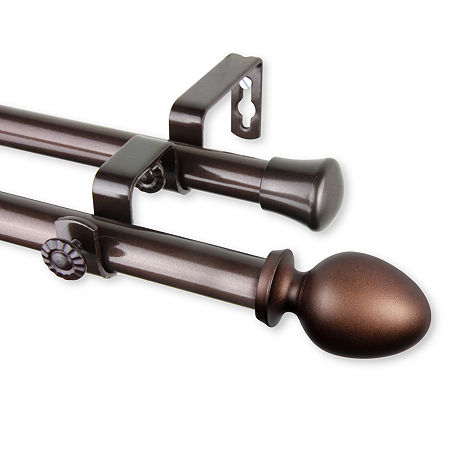 Click here for Rod Desyne Emeka Double Curtain Rod  One Size  Bro... prices