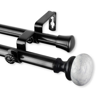Click here for Rod Desyne Merlyn Double Curtain Rod  One Size  Bl... prices