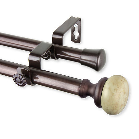 Click here for Rod Desyne Merlyn Double Curtain Rod  One Size  Br... prices