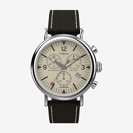 Click here for Timex Standard Chrono Mens Chronograph Brown Strap... prices