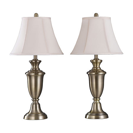 Click here for Stylecraft Antique Brass Finish 2-pc. Lamp Set  On... prices