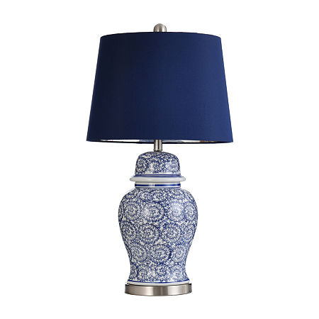 Click here for Stylecraft 17 W Blue Ivy Ceramic Table Lamp  One S... prices