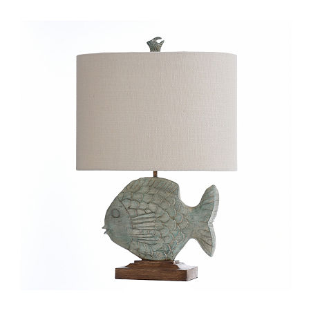 Click here for Stylecraft 17 W Ocean Blue Table Lamp  One Size  B... prices